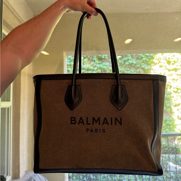 Balmain | Bags | Balmain B Army Green Tote | Poshmark
